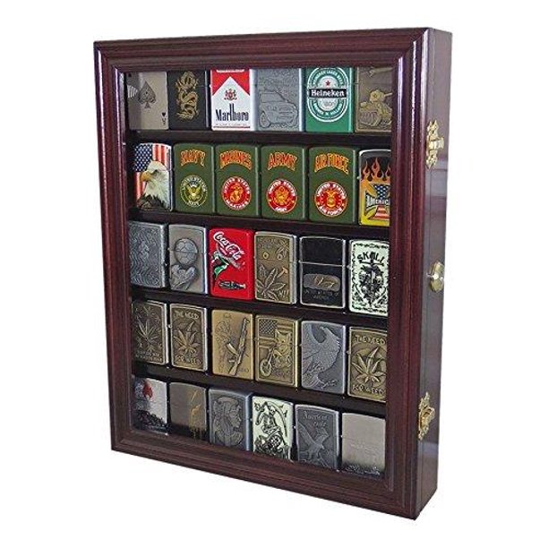 Lockable Cigarette/Sport Lighter Display Case Wall Cabinet Shadow Box ...
