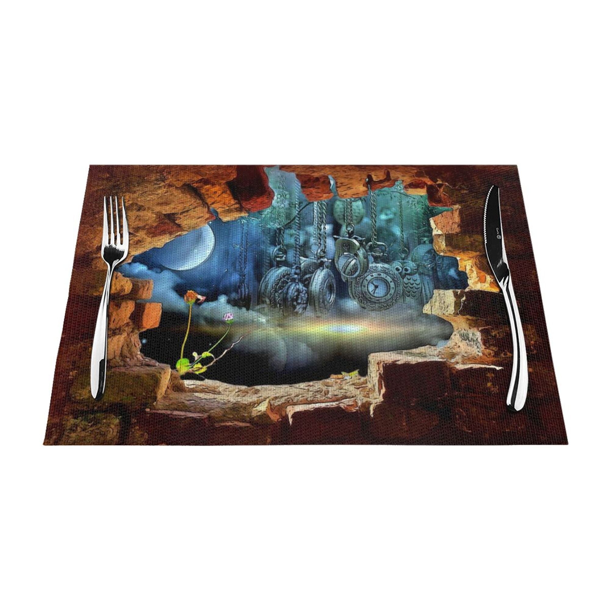 XMXY Woven Placemats Set of 4 PCS, Print Template Comic Table Mats ...