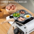 Egg Pan, 4-Cup Frying Pan with Lid, Nonstick Aluminium Alloy Cooker for ...