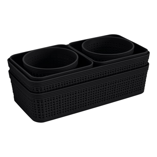 Simplify 6 Pack Multi-Sized Organizing Basket Plastic Storage Set in ...