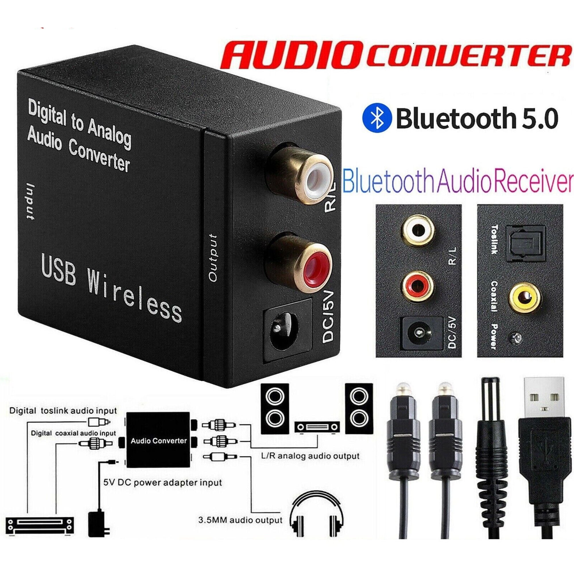 SAYFUT Digital Optical Coaxial to Analog RCA L/R Audio Converter ...