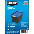 HART 12 Gallon Heavy Duty Latching Plastic Storage Bin Container, Black ...