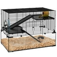 "PawHut Indoor Hamster Cage with Accessories, 31"" Gerbil Cage with ...