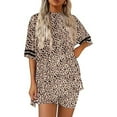 2 Piece Sets for Women Summer Lounge Set Short Sleeve Loose Shirts ...