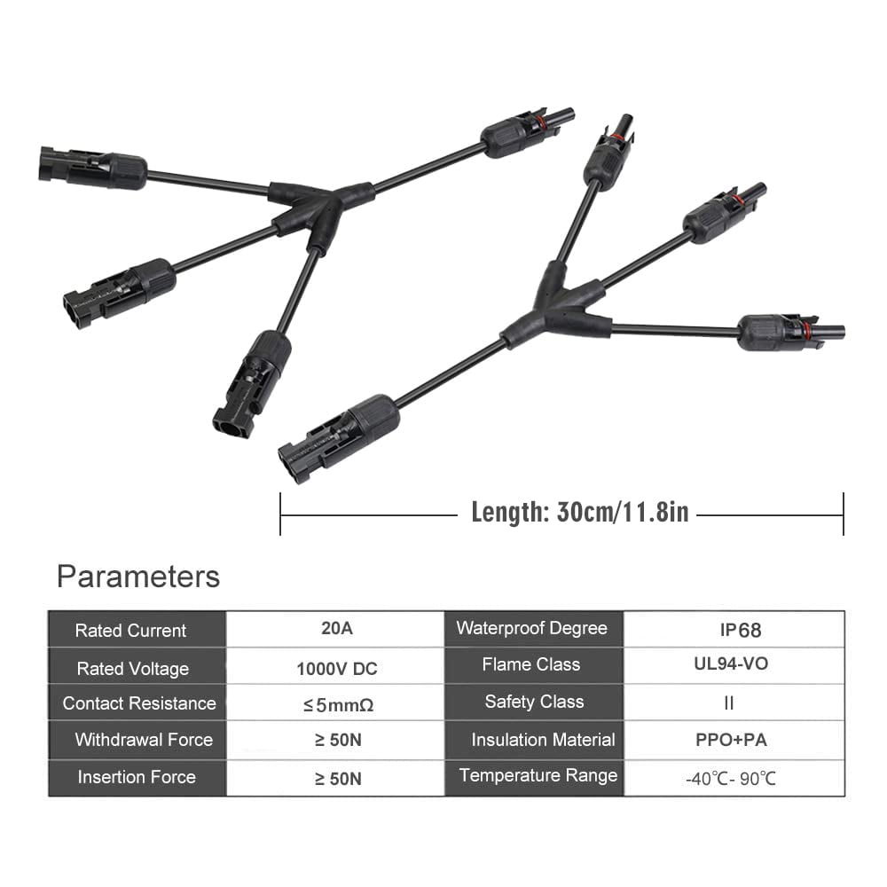 Buy Four-Way Three-Turn One Photovoltaic Connector Male And Female AC ...