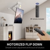 VIVO White Motorized Flip Down Pitched Roof Ceiling TV Mount for 40" to ...