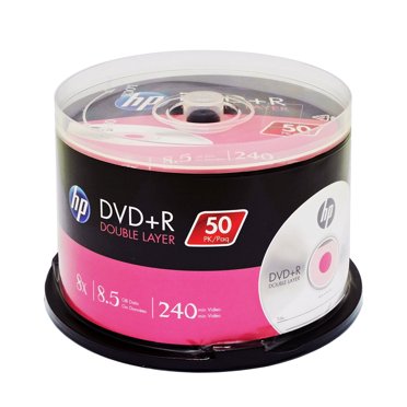 SmartBuy 50 Pack DVD+R DL 8.5GB 8X Dual Layer Recordable Discs Spindle - Walmart.com