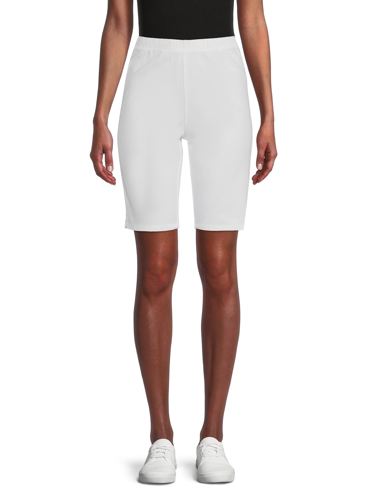 Real Size Women's 11" Pull On Stretch Shorts - Walmart.com