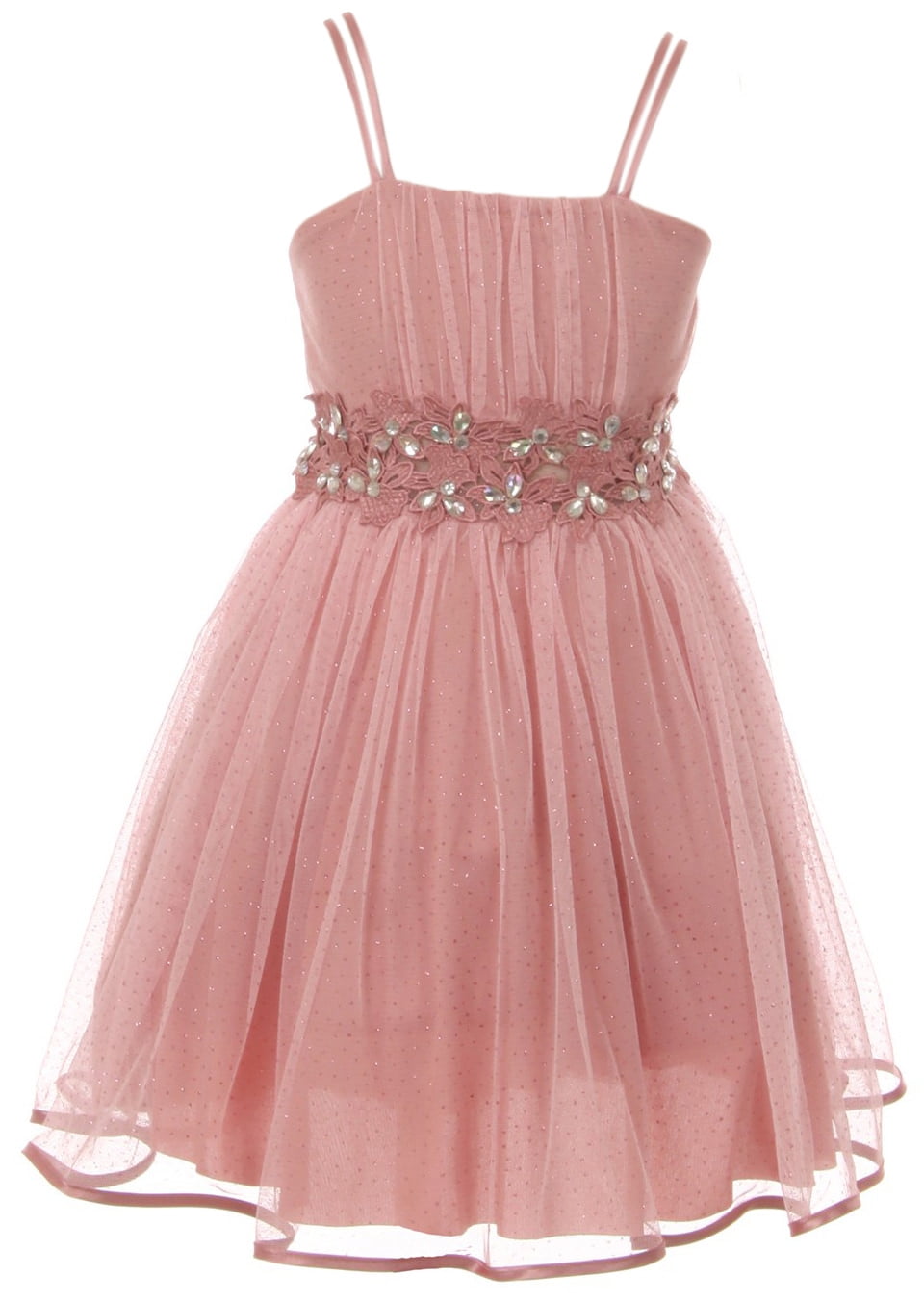 Little Girls Dress Set 2 PCS Jacket Rhinestones Glitter Flower Girl ...