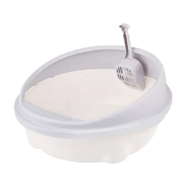 Cat Potty Toilet and Spoon High Sided Cat Litter Container Litter Pan ...