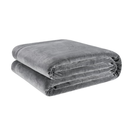 Brookstone Huge XL Plush Blanket, Gray – BrickSeek
