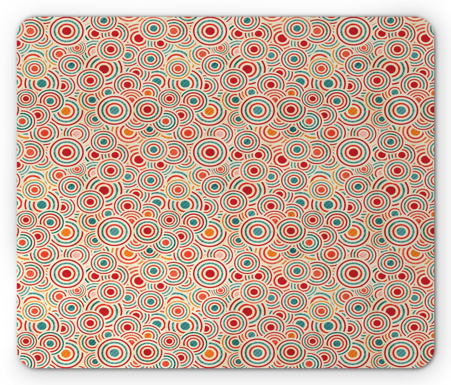 Geometric Mouse Pad, Bullseye Circles Colorful Shapes Illustration ...