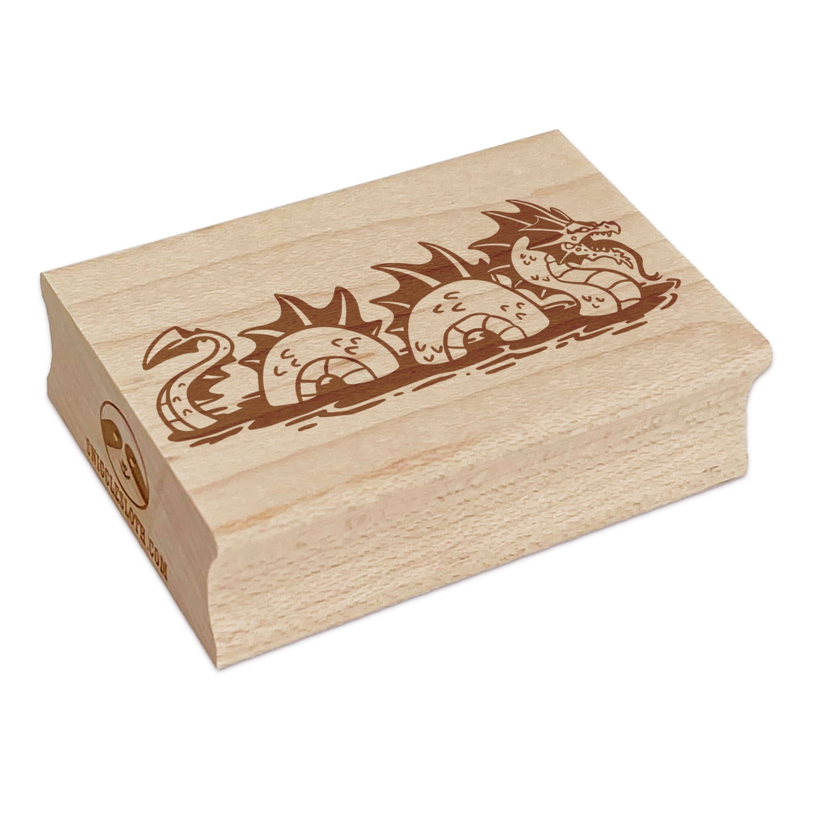 Sea Serpent Dragon Mythological Creature Rectangle Rubber Stamp ...