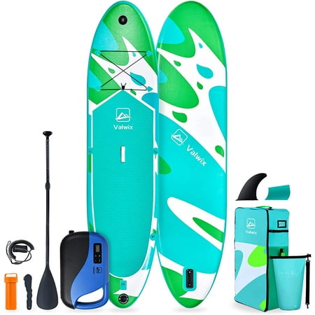 Inflatable Stand Up Paddle Board w/ Electric Pump & Built-in Action ...