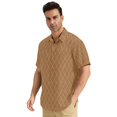 Men’s Stand Collar Short Sleeve Shirt Casual Button Down Summer Top ...