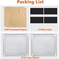 25QT, for Oven with 100 Pcs Disposable Parchment Paper Sheets, 4 Pcs ...