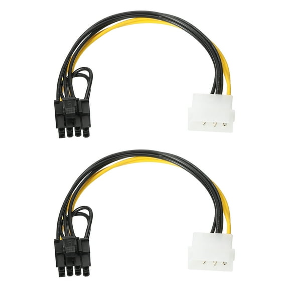 PCIe Cable 6 Pin Male to 8 Pin (6+2) Male GPU Power Supply Cable PCI ...