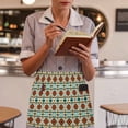 Bohemian Half Waist Apron Teal and Brown Southwestern Aztec Geometric ...