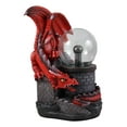 Large Dungeons Dragons Red Fire Dragon Guarding Castle Plasma Ball Lamp ...
