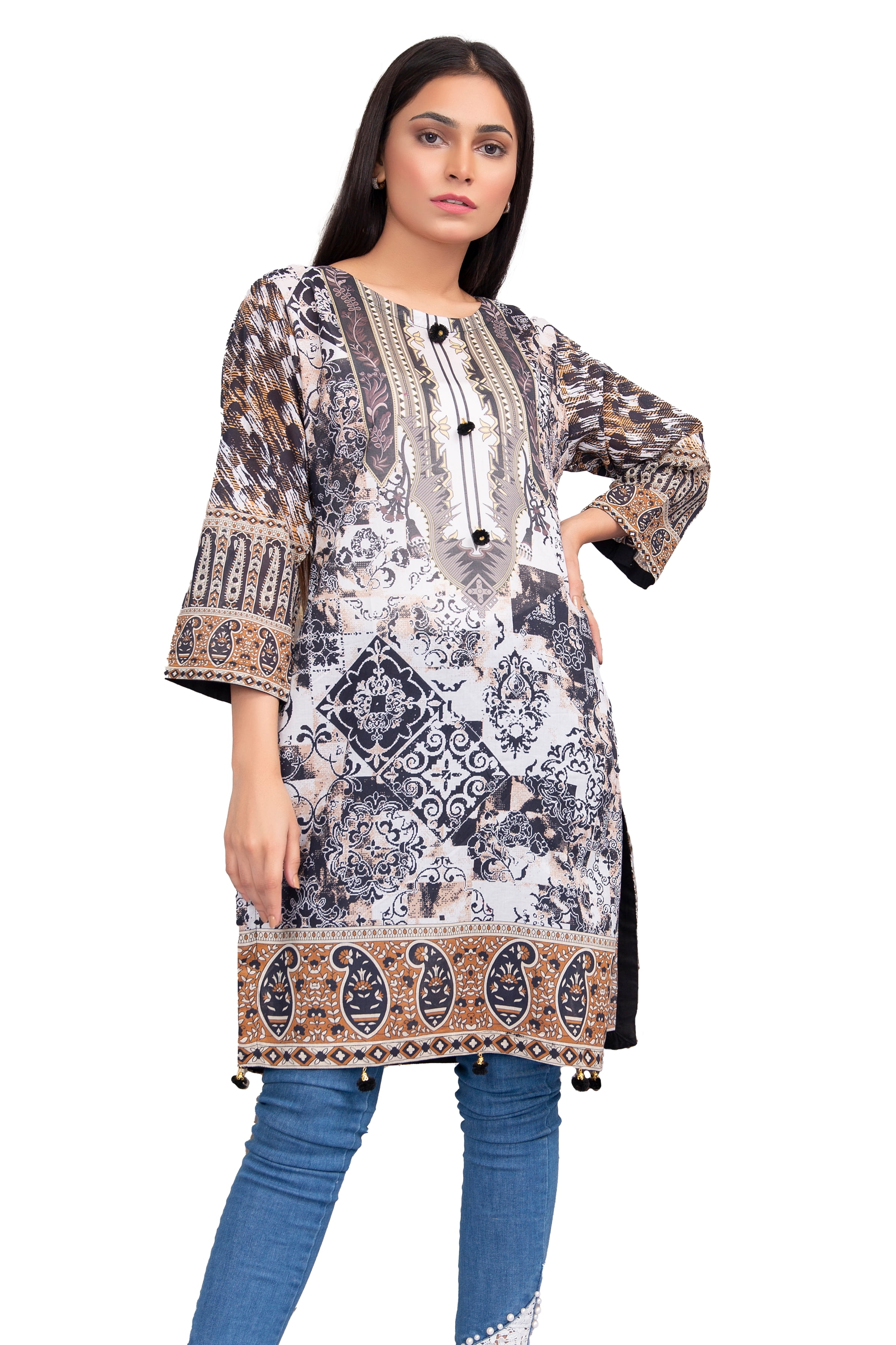 IshDeena Pakistani Kurtis for women Indian Style Cotton Tunics Womens ...