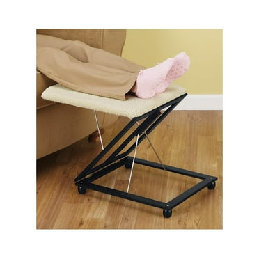 Miles Kimball Wooden & Metal Foldable Footstool Rest with 3 Adjustable ...