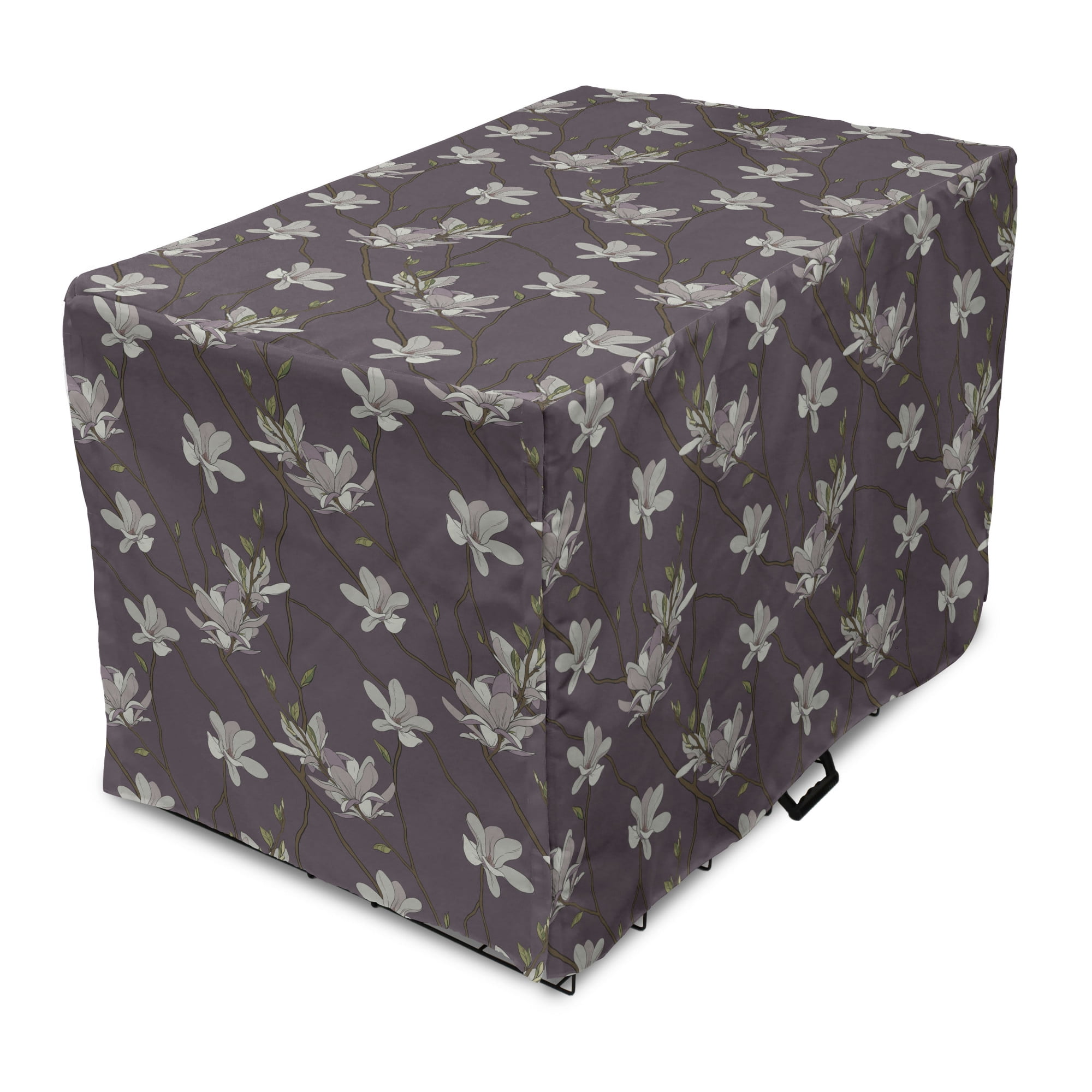 Magnolia Dog Crate Cover, Blossoming Tree Branches Revival of Spring ...