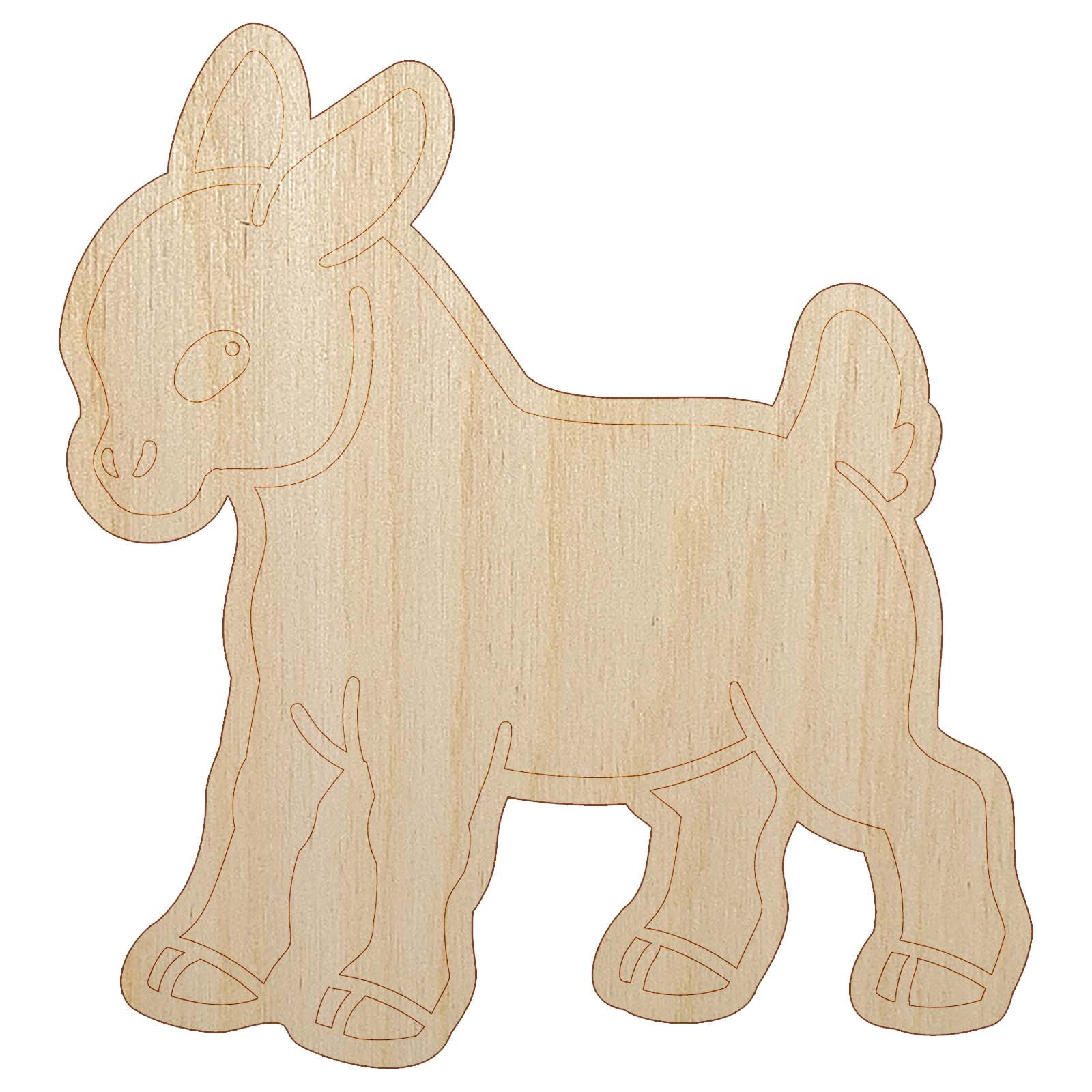 Cute Baby Goat Wood Shape Unfinished Piece Cutout Craft DIY Projects ...