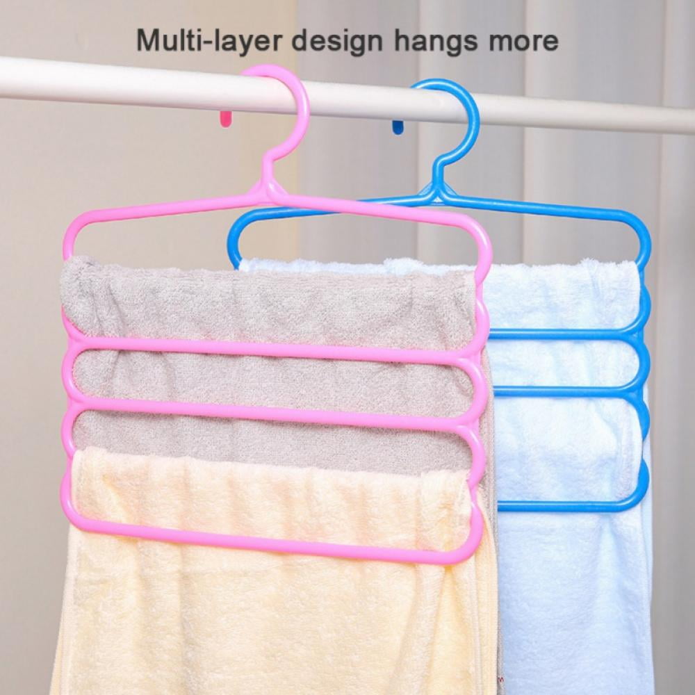 5 Layers Clothes Rack Holder Hook Pants Trousers Denim Jeans Scarf Coat ...