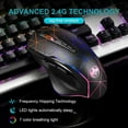 RREGER-Wireless Gaming Mouse, Rechargeable Mice 3 Level DPI With ...