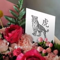 3drose, Year of the Tiger Laohu Chinese Character in Grey, 12 Greeting ...