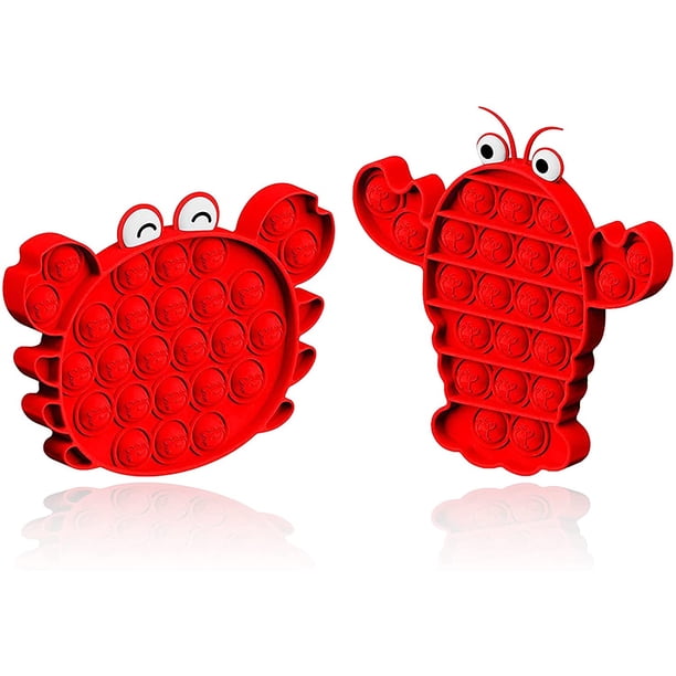 IGUOHAO Crab Lobster Push It Bubble Pop Fidget Toys. Premium Soft ...