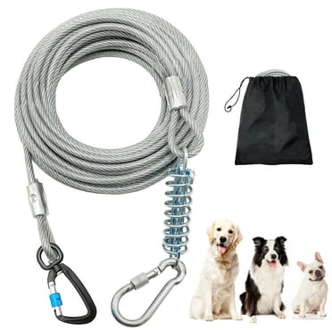 Pet Tie-out Leash Dog Tie Out Cable Dual-head Chew-proof Cable for Pet ...