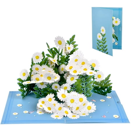 EXPLOSIVE 3D daisy greeting cards, pop up flower cards, birthday cards ...
