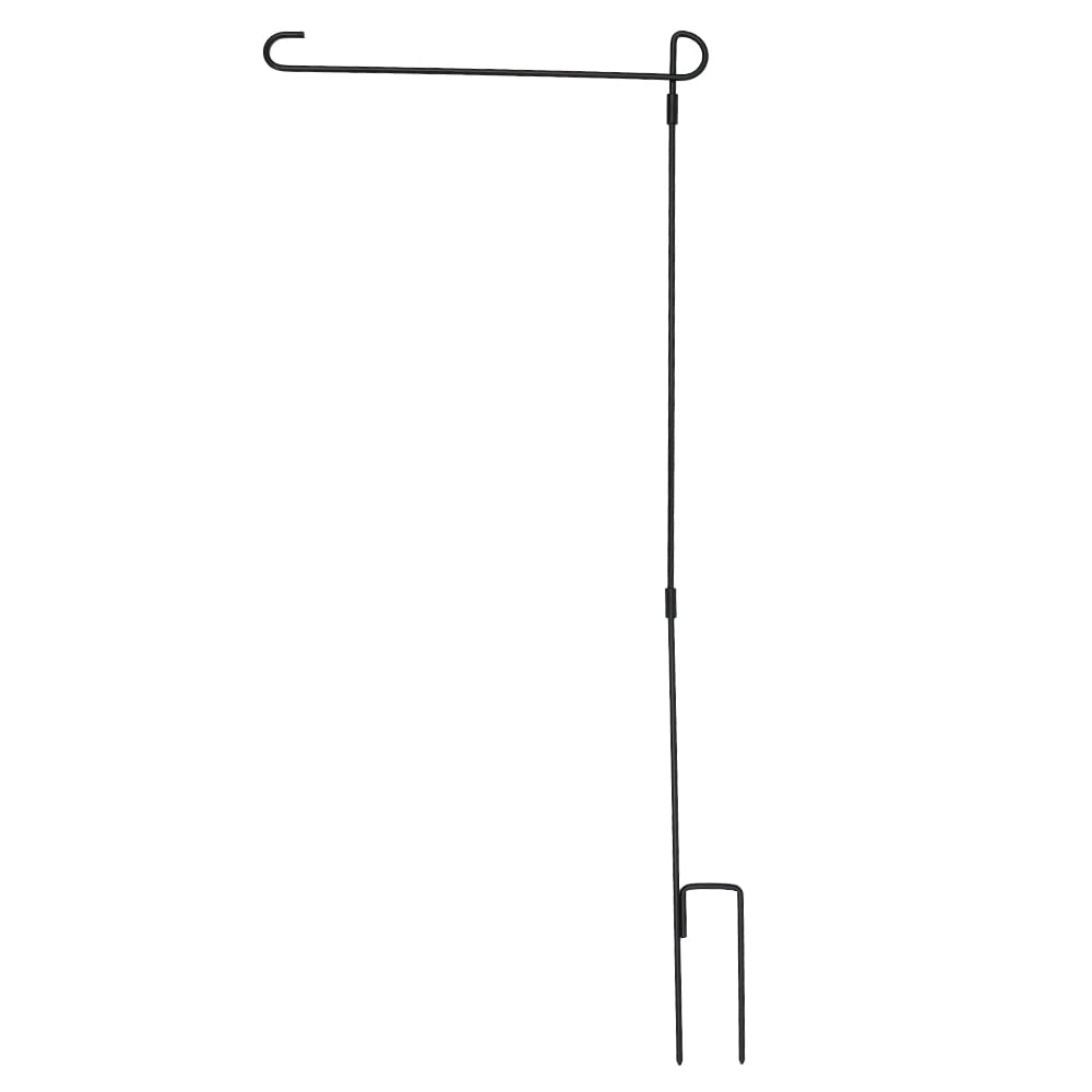 Garden Flag Stand Holder Yard Flag Pole Black Metal Flagpole For 14 garden-flag-stand-holder-yard-flag-pole-black-metal-flagpole-for-14