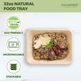 Sugarfiber Disposable 32 oz Compostable Eco Friendly Rectangular Food ...