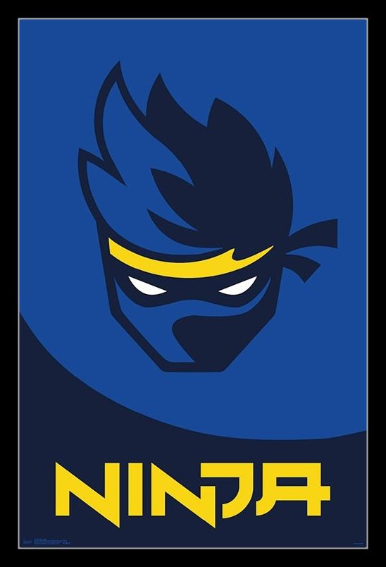 Ninja - Logo Laminated & Framed Poster Print (22 x 34) - Walmart.com