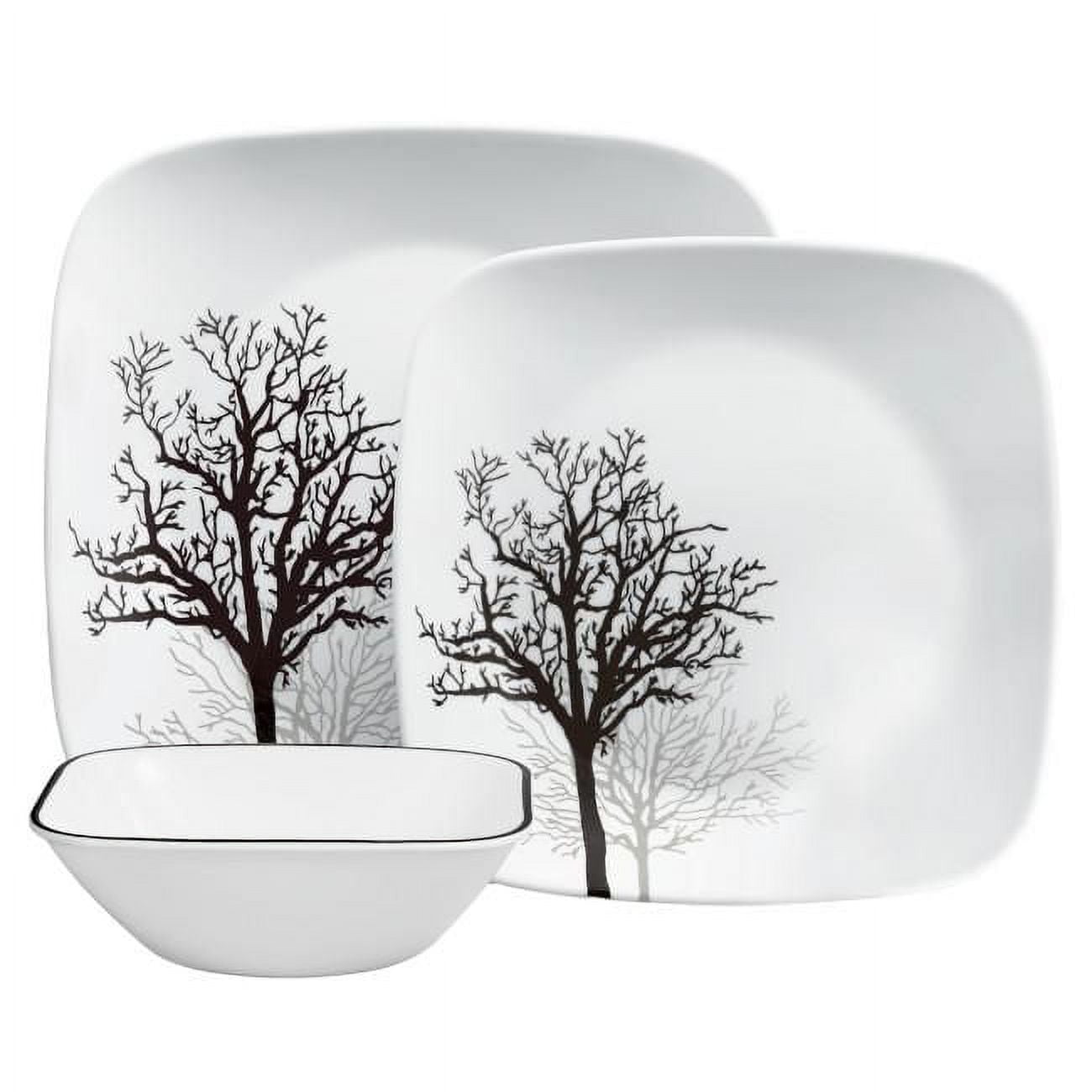 Click here for Corelle Timber Shadows 12-Piece Square Glass Dinne... prices