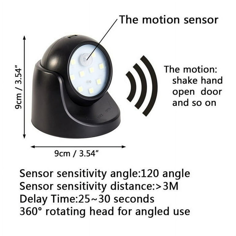 Battery Operated 360 Indoor Outdoor Garden Motion Sensor GE 360 Degree