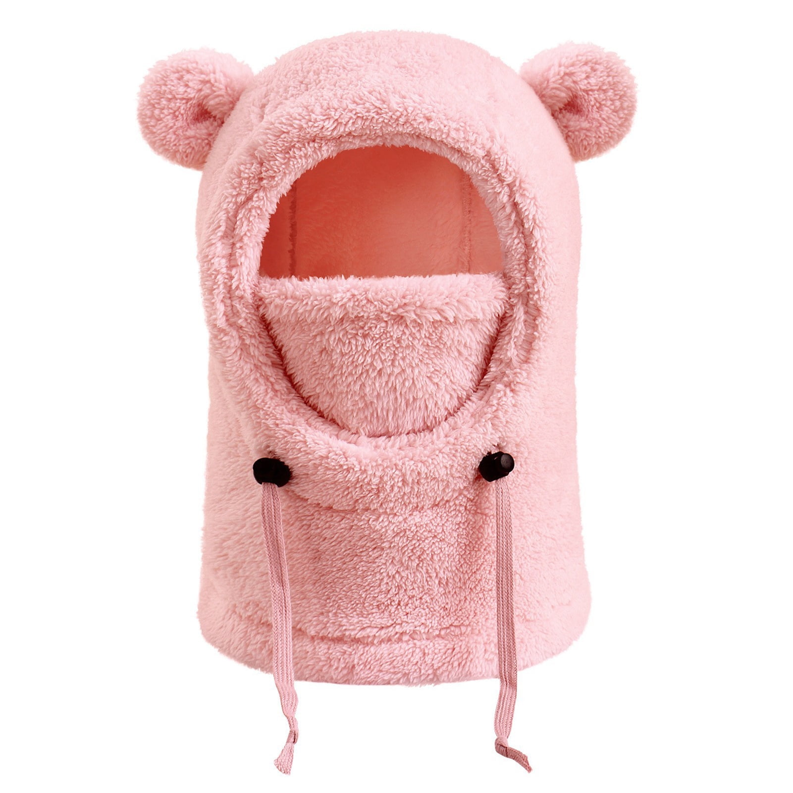 Click here for Hioecau Ski Hat Solid Color Bear Ear Decor 3-In-1... prices