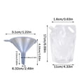 20 Pack Disposable Stand Up Drink Pouches with Spout, Clear Leak-Proof ...