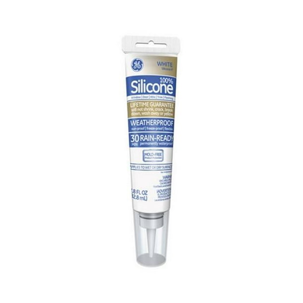 G.E. M90050 100 Percent Silicone II 2.8 oz White Chaulk - Walmart.com