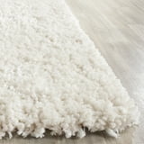 SAFAVIEH Popcorn Solid Polyester Shag Area Rug, Ivory, 2'6" x 4 ...