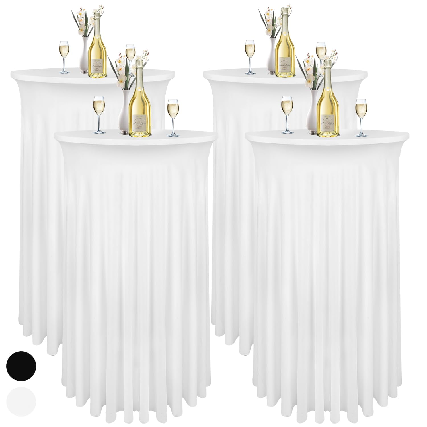 Paquete de 4 manteles para mesa de cóctel Highboy de 32 x 43 pulgadas ...