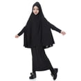 EnJoCho Musli𝗆 Clothes Girls Kids Abaya Long Sleeve Dress Cotton Full ...