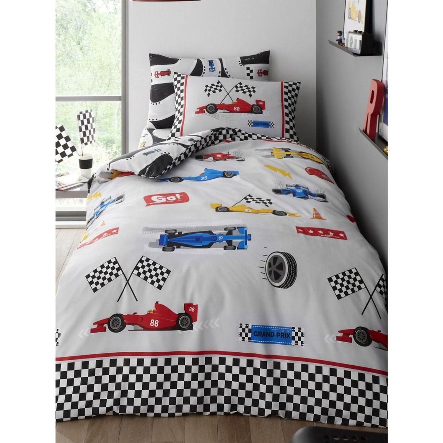 Generic Racing Cars Fitted Bed Sheet Set