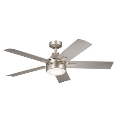 Ceiling Fan with Light Kit 15 inches Tall By 52 inches Wide-Brushed ...