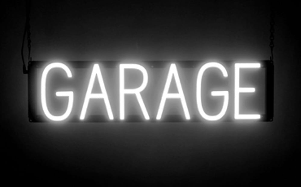 SpellBrite GARAGE LED Sign for Business. 24.1" x 6.3" White GARAGE Sign ...
