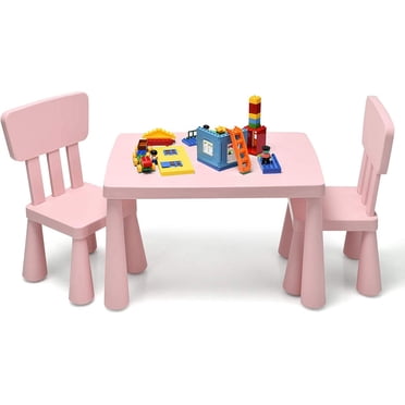 Gymax Kids Rectangular Play Table Red HDPE Steel for Daycares ...