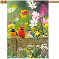 Hummingbird Spring Summer House Flag Birds Floral Garden Flags 28x40 ...