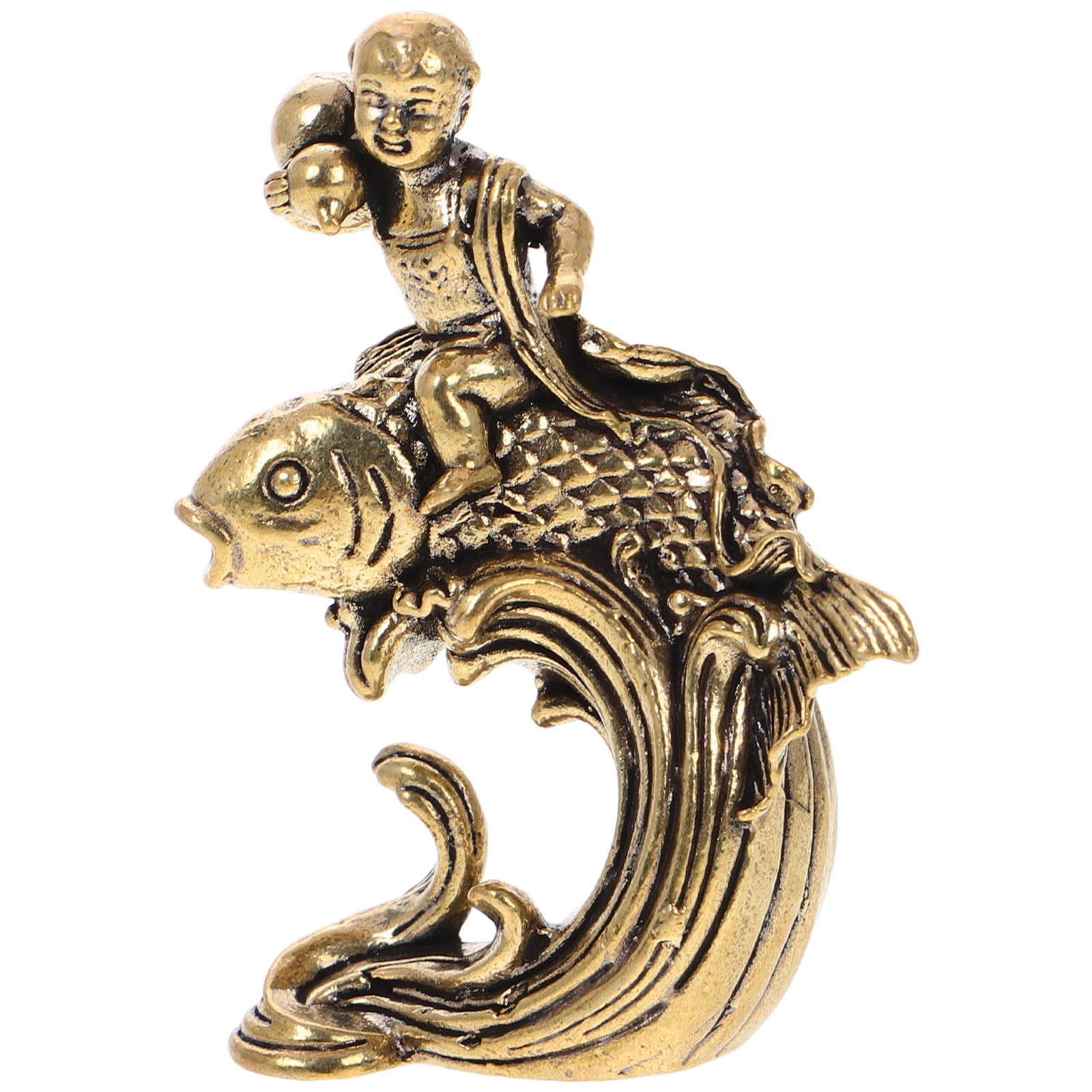 Click here for Luxshiny Koi Fish Decor Brass Fish Figurine Feng S... prices